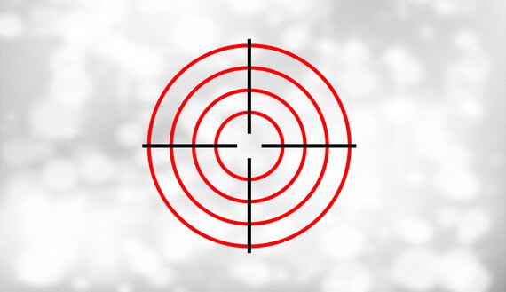 Shape Clipart: Isolated Crosshair Target With Blank Center | Etsy