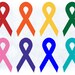 Clipart for Causes Value Pack Bundle: Awareness Ribbons Red, Orange ...