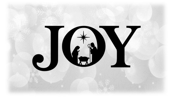 Holiday Clipart: Black Word joy in Fancy Lettering - Etsy