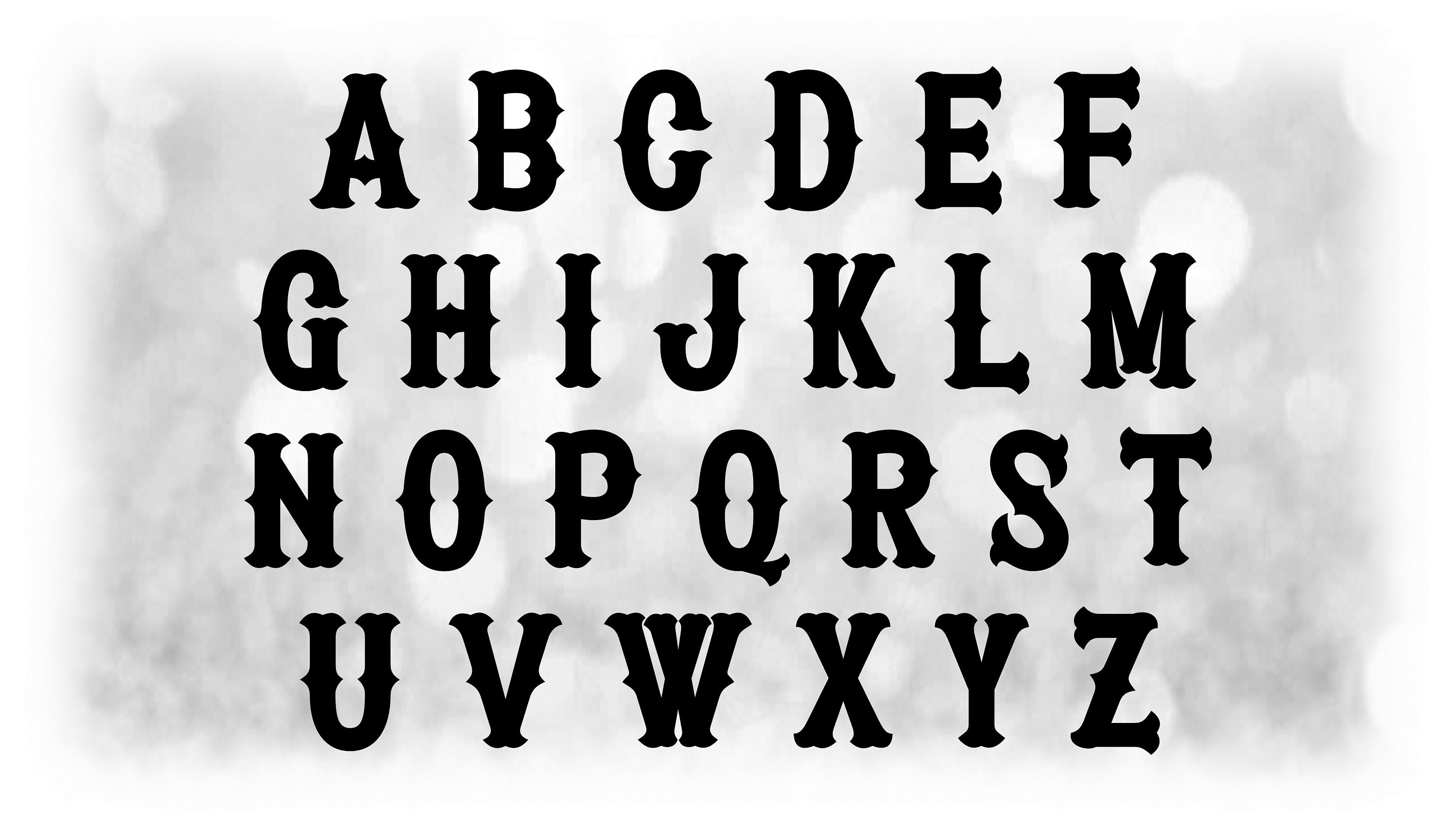 Word Clipart: Black Solid Carnival Alphabet Letter Templates - Etsy UK