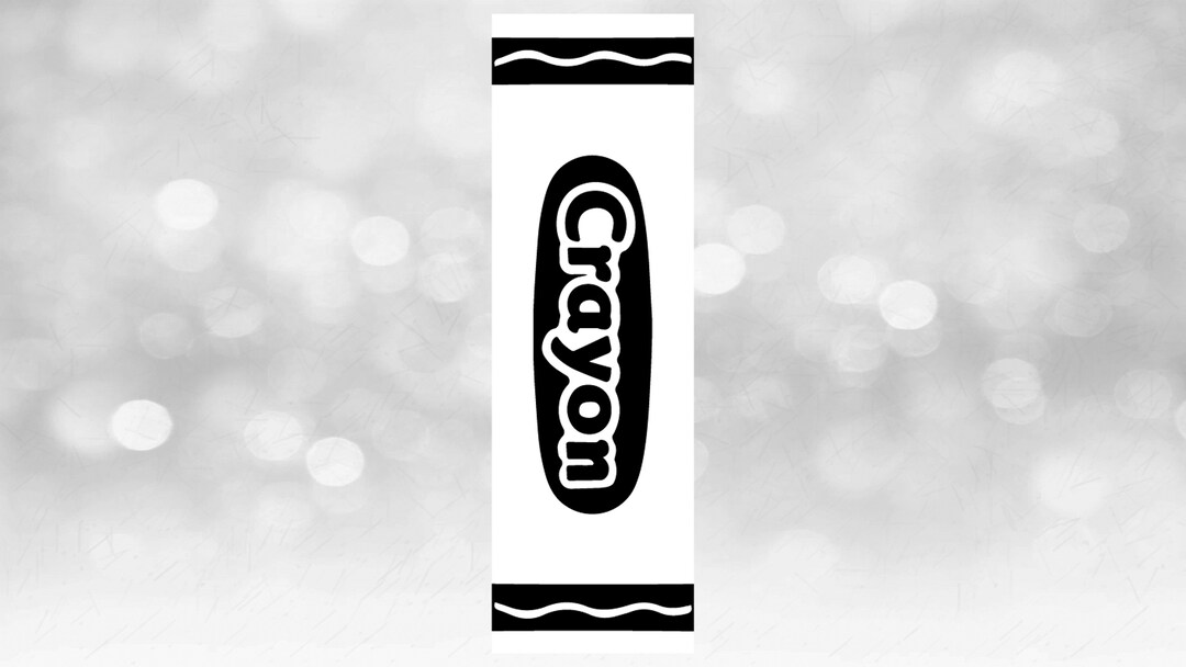 Word Clipart: Black on White Coloring Crayon With Word crayon and ...