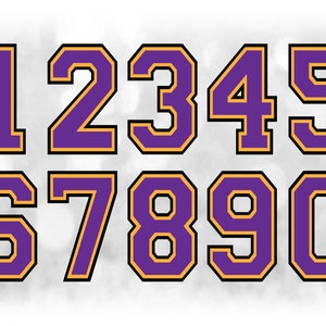 Sports Clipart: Jersey Number Templates Grouped Single Sheet - Black ...