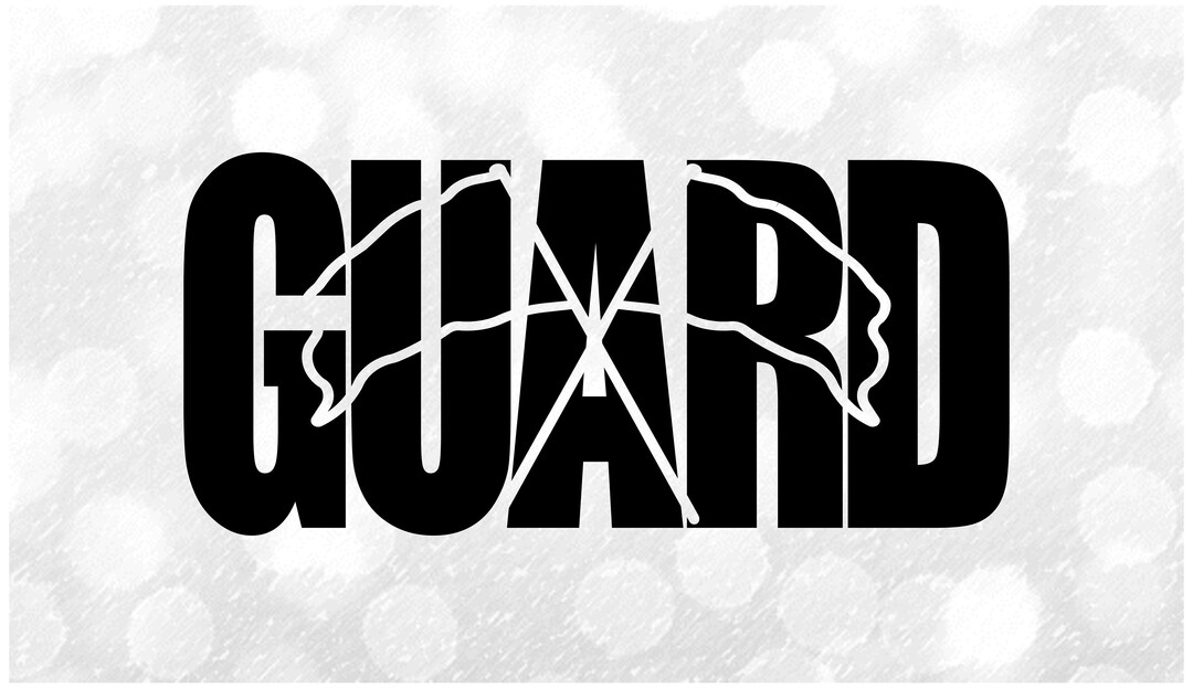 Sports Clipart: Bold Black Word guard With Cutout - Etsy