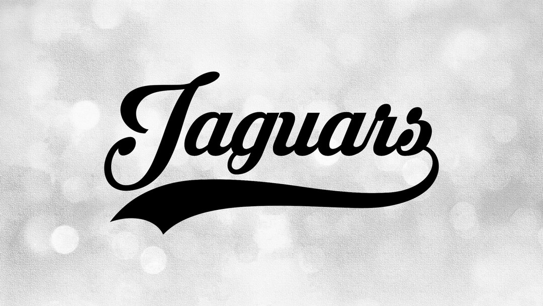 Sports Clipart: Black "jaguars" Team Name in Fancy Print Letters With ...