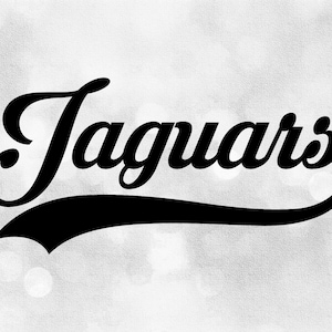 Sports Clipart: Black "jaguars" Team Name in Fancy Print Letters With ...