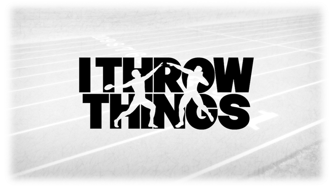 Sports Clipart: Black Words "i Throw Things" With Track & Field Discus ...