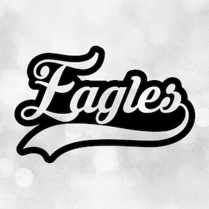 Sports Clipart: eagles Team Name in Script Type With Baseball Style ...