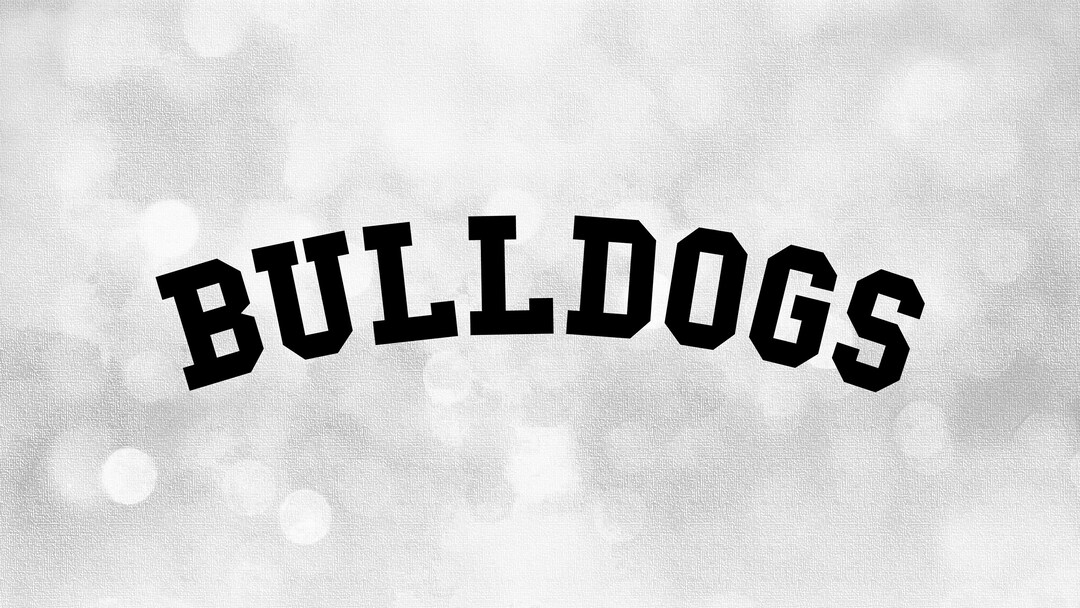 Sports Clipart: Black Arched bulldogs Team Name in Bold Collegiate ...