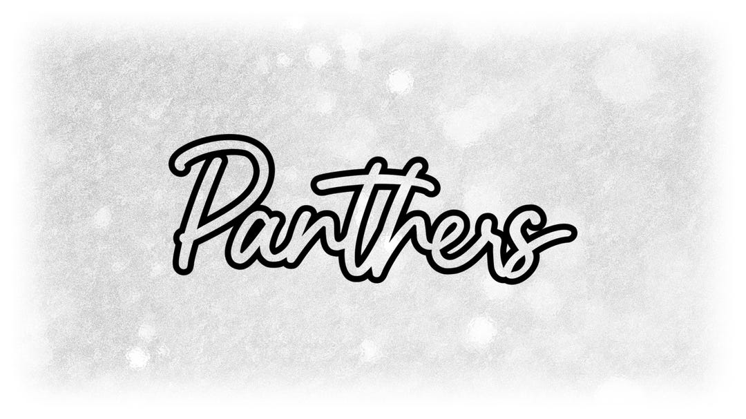 Sports Clipart: Script Cursive Style "panthers" Team Mascot Name Cutout ...