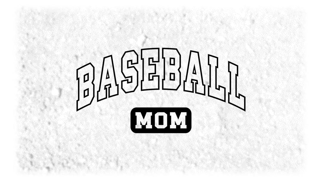 Sports Clipart: Arched Black Bold Word "baseball" in College Varsity ...