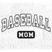Sports Clipart: Arched Black Bold Word "baseball" in College Varsity ...