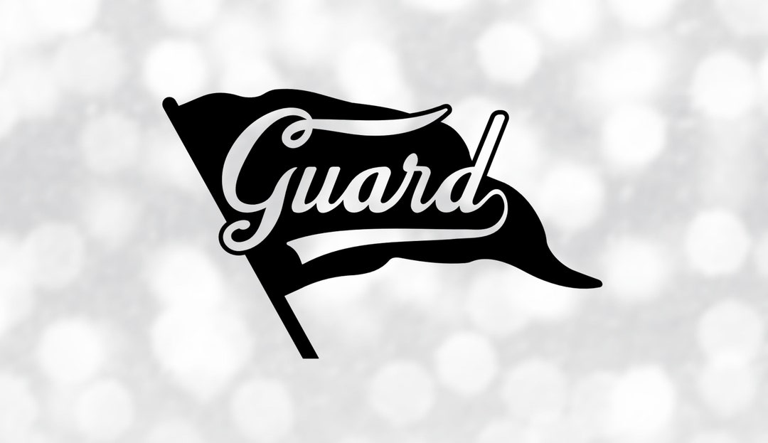 Sports Clipart: Word "guard" Baseball Style With Swoosh Tails Cutout of ...