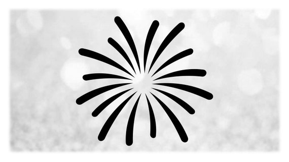 Holiday Clipart: Bold Black Simple Easy Drawing of Fireworks | Etsy