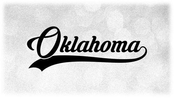 Geography Clipart: Word Oklahoma in Fancy Print | Etsy