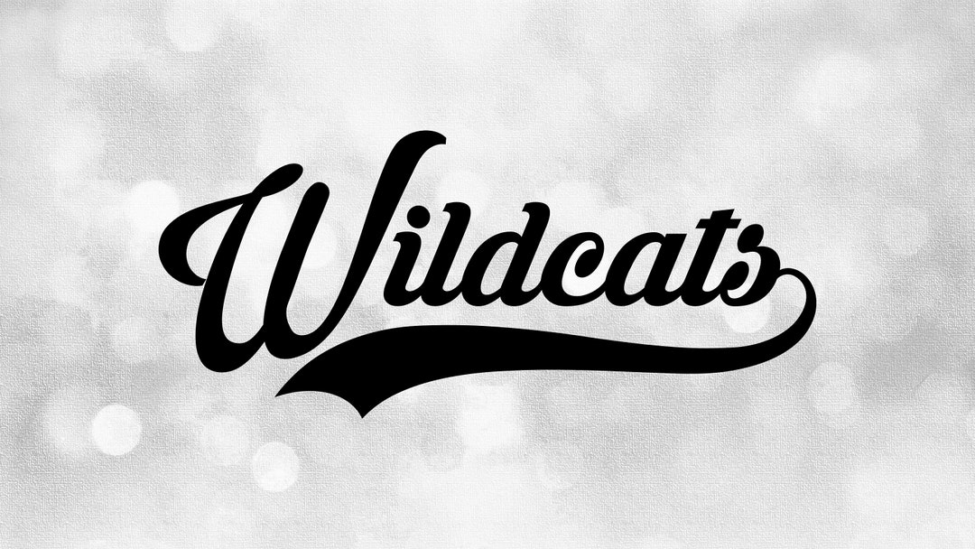 Sports Clipart: Bold Black "wildcats" Team Name in Fancy Type Lettering ...
