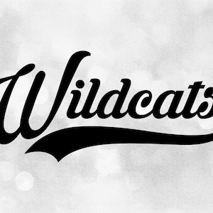 Sports Clipart: Bold Black "wildcats" Team Name in Fancy Type Lettering ...