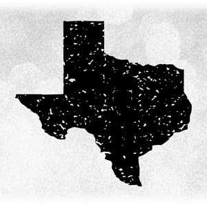 Geography Clipart: Large Solid Black Distressed or Grunge Shape of the ...