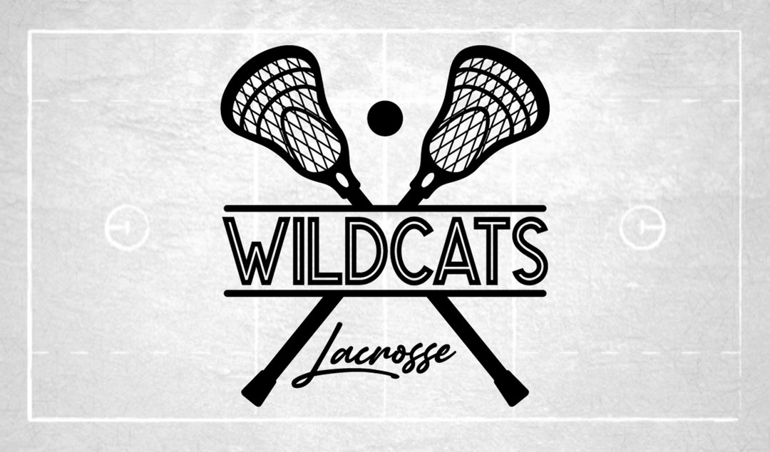 Sports Clipart: Split Crossed Lacrosse Sticks and Ball W/ Team Name ...