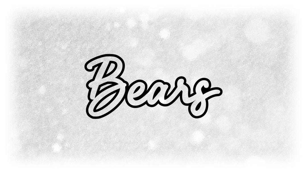 Sports Clipart: Script Cursive Style "bears" Team Mascot Name Cutout of ...