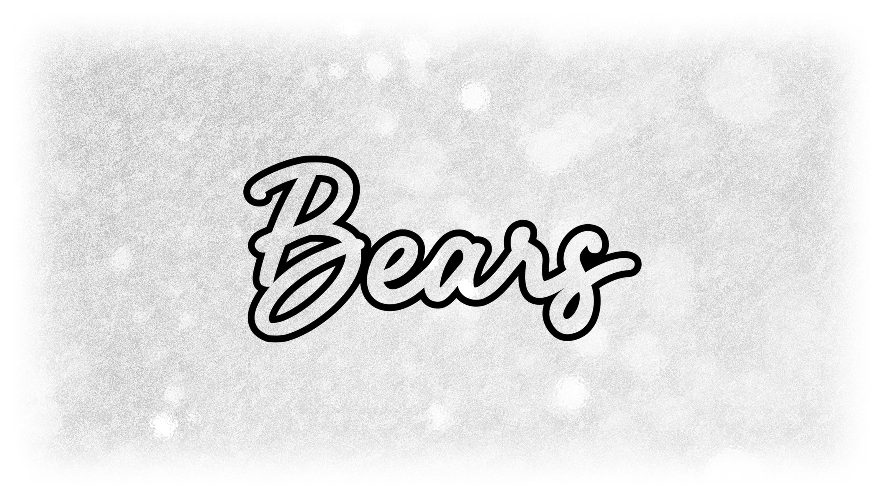 Sports Clipart: Script Cursive Style "bears" Team Mascot Name Cutout of ...