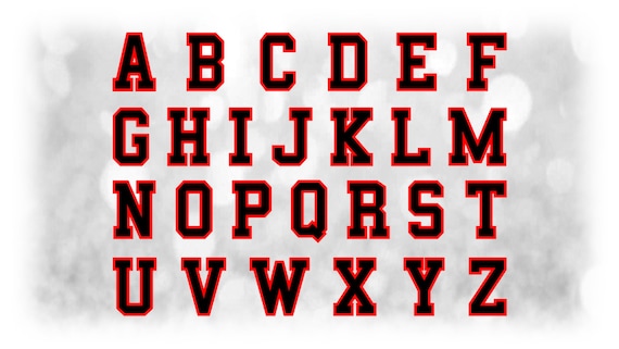 Sports Clipart: Alphabet Letter Templates Grouped on Single - Etsy
