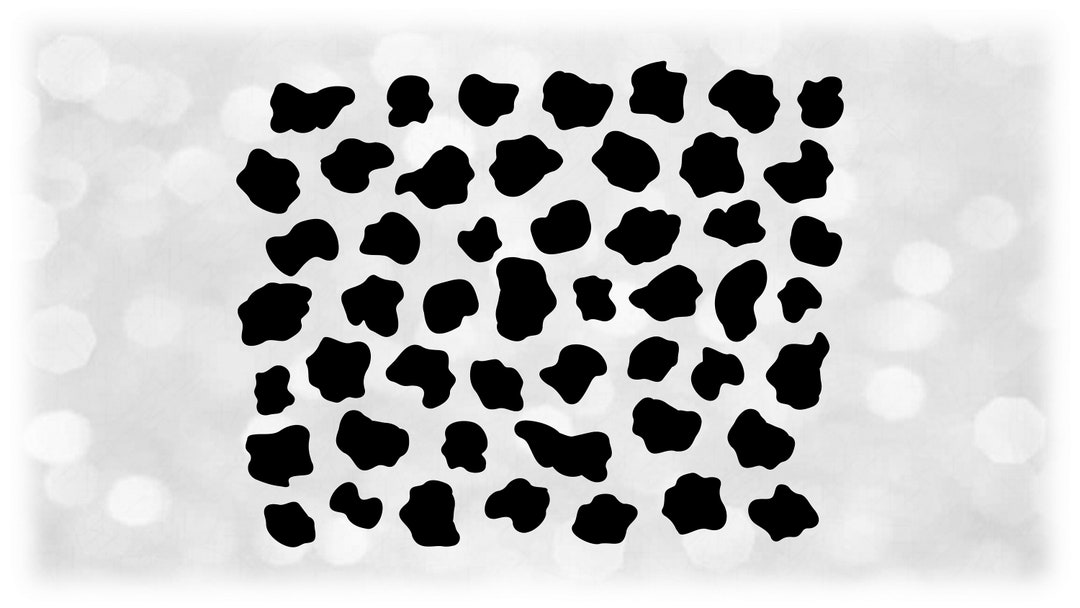Animal Clipart: Black Cow Print or Spot Pattern Sheet /background ...