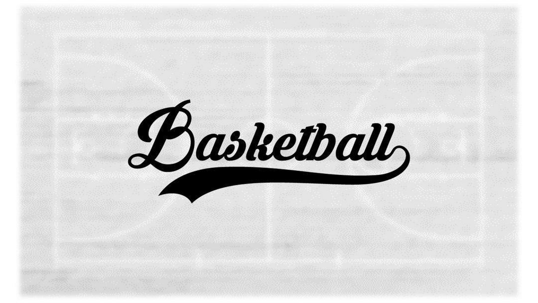 Sports Clipart: Black Word basketball in Fancy - Etsy