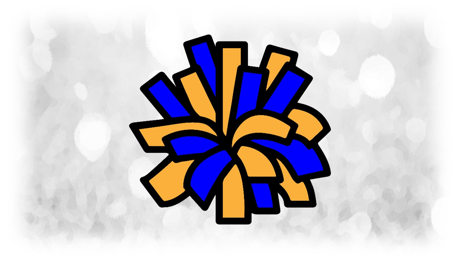Sports Clipart: Cheerleader Cheer Pom Pom Blue and Gold With - Etsy