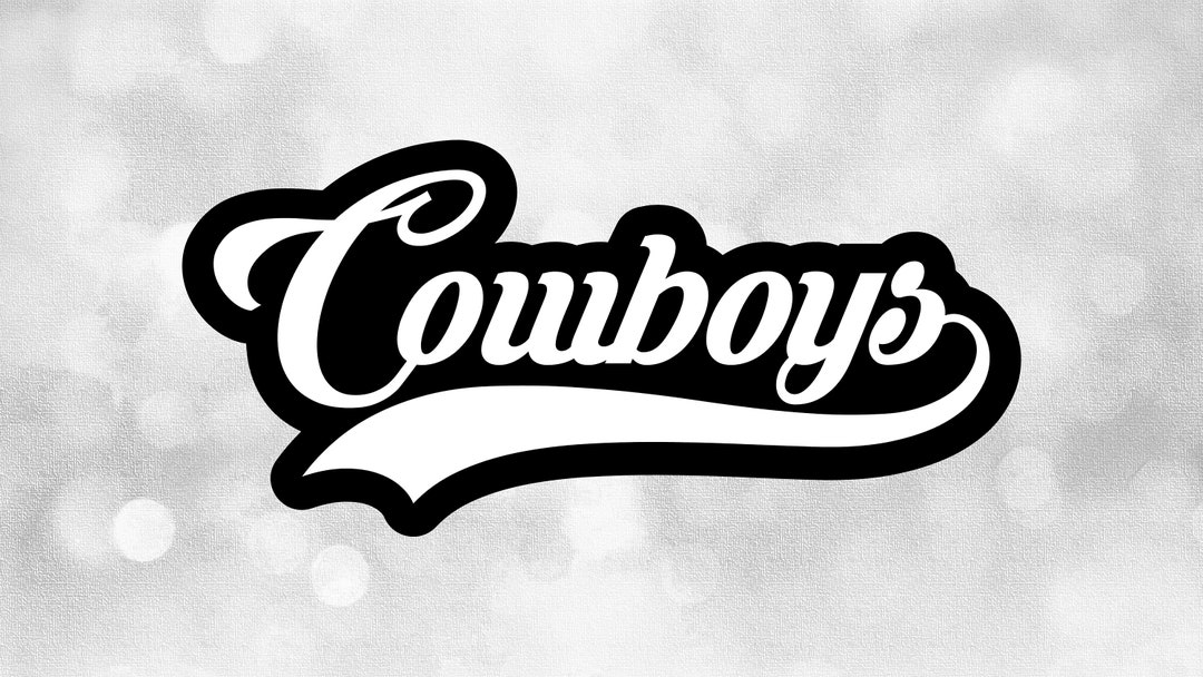 Sports Clipart: "cowboys" Team Name in Baseball Style With Swoosh ...