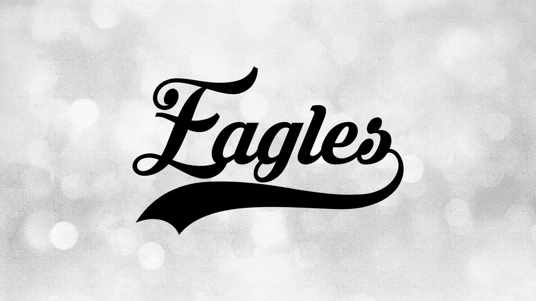Sports Clipart: "eagles" Team Name in Fancy Print Type Lettering With ...