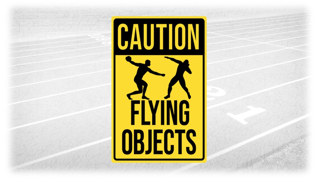 Sports Clipart: Black caution Flying Objects and Male Track & Field ...