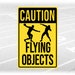 Sports Clipart: Black "caution Flying Objects" and Male Track & Field ...
