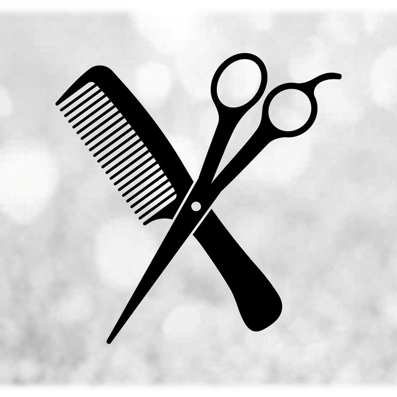 Comb and Scissor Clipart - Etsy