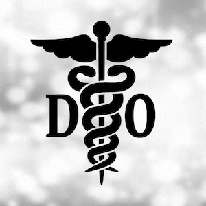 Medical Clipart: Black Medical Caduceus Symbol Silhouette With Letters ...