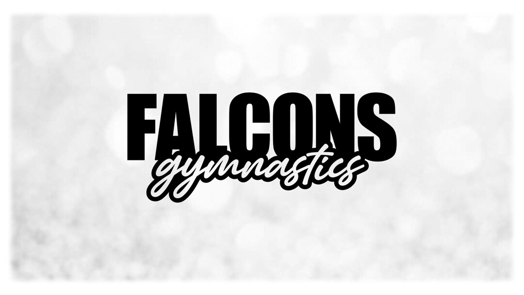 Sports Clipart: Black Bold "falcons" Team Mascot Name With Script Word ...