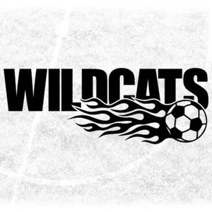 Sports Clipart: Black Bold Team Mascot Name "wildcats" and Soccer Ball ...