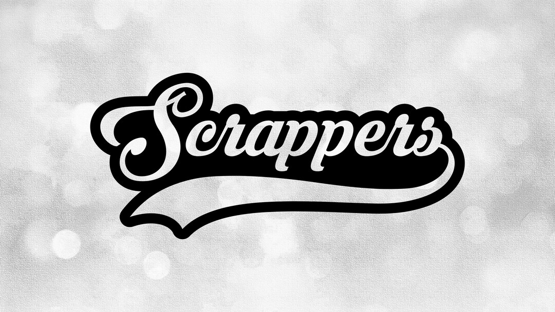 Sports Clipart: Bold scrappers Team Name in Fancy Type With Baseball ...