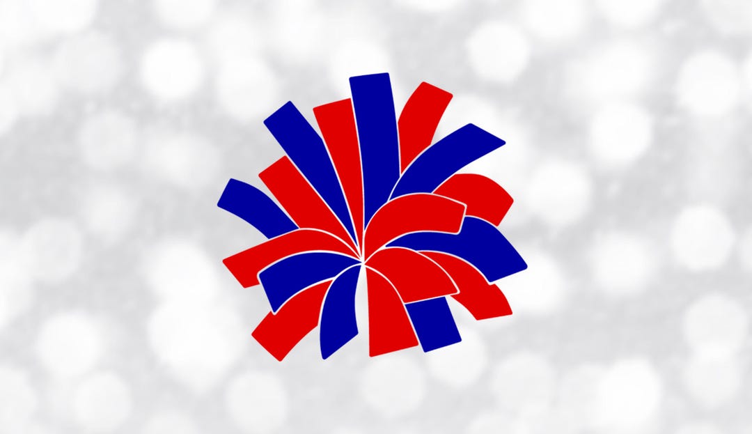 Sports Clipart: Red and Blue Cheerleader Pom Pom in School Colors for ...
