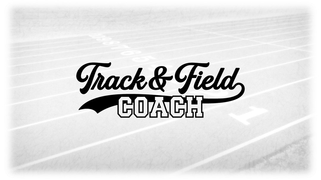 Sports Clipart: Black Script Words "track & Field" With Baseball Swoosh ...