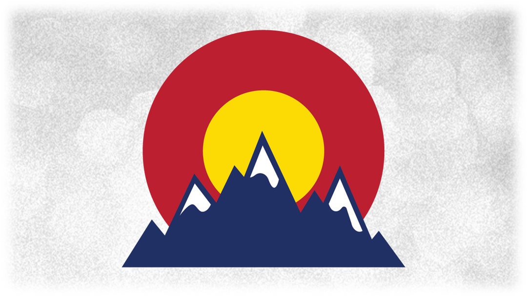 Geography Clipart: Red/yellow/blue/white Sunset Over Mountains Inspired ...