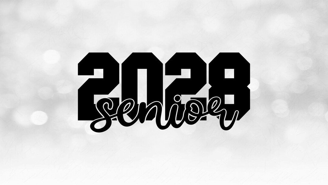 Educational Clipart: Bold Black College Varsity Style Year 2028 With ...