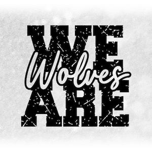 Sports Clipart: Black Bold Distressed Block Words "we Are" With Cutout ...