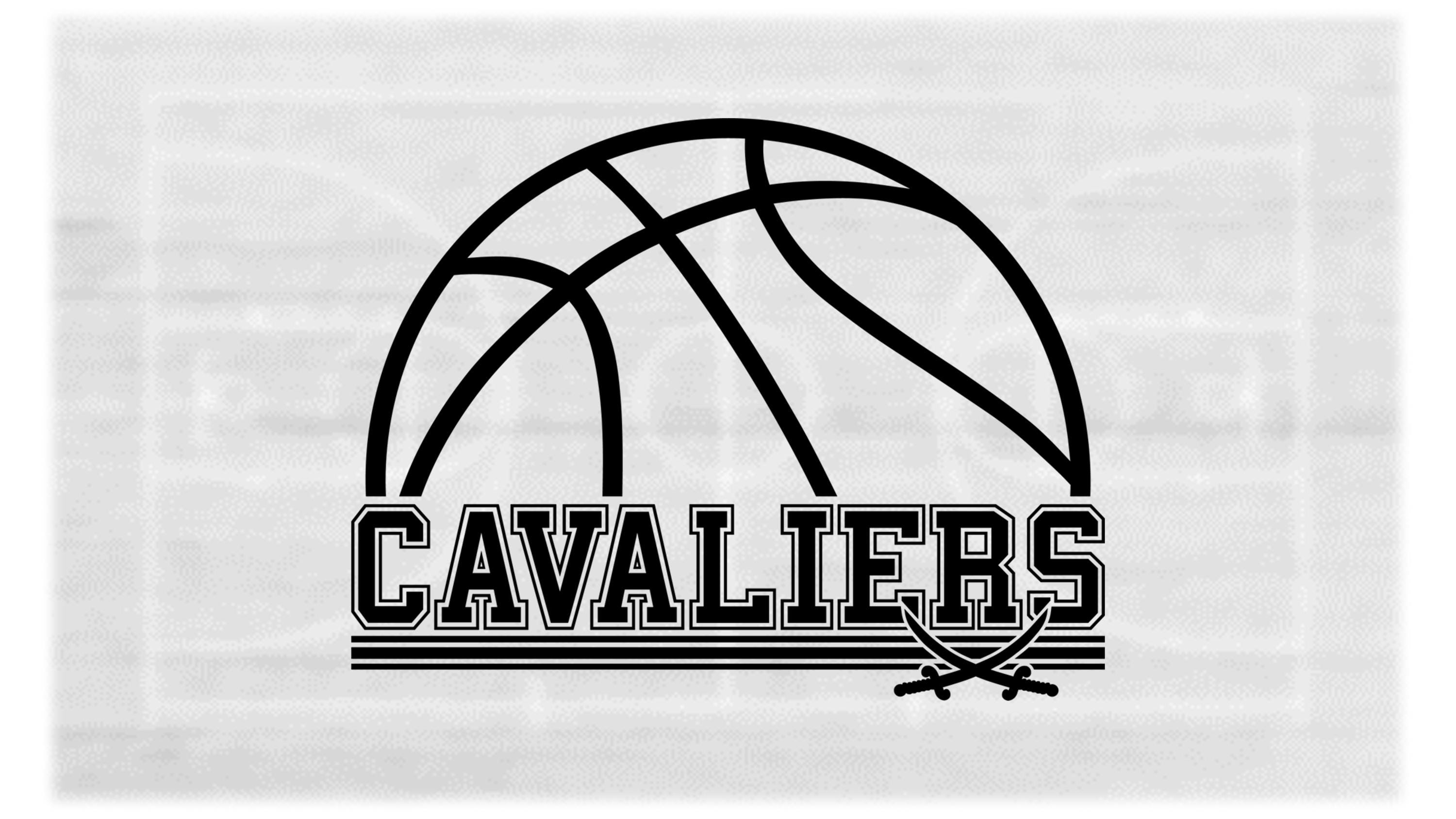 Sports Clipart: Black Half Basketball With "cavaliers" Team Name ...