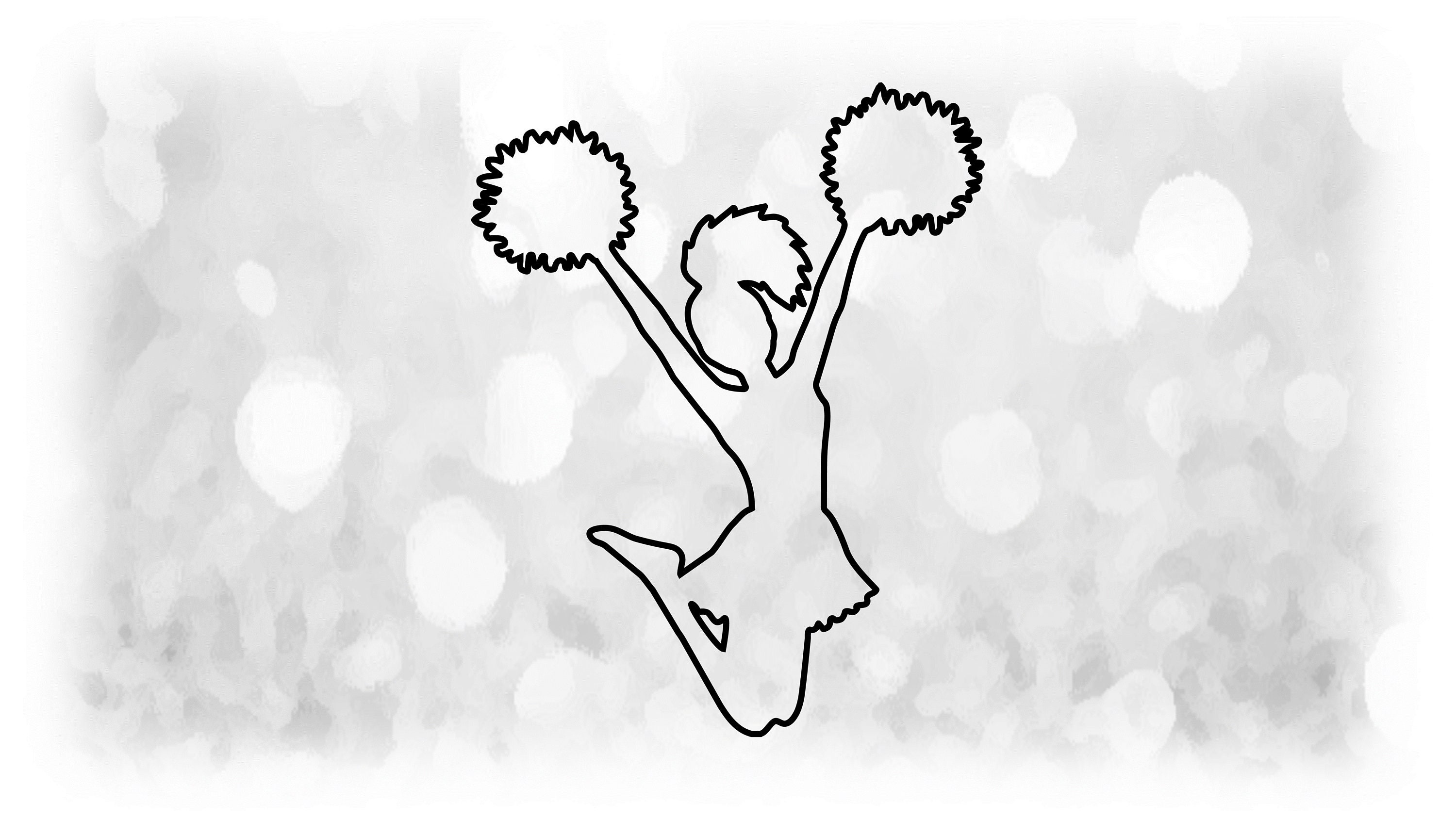 Cheer Clipart Black And White