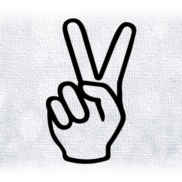 Peace Sign Language Svg - Etsy