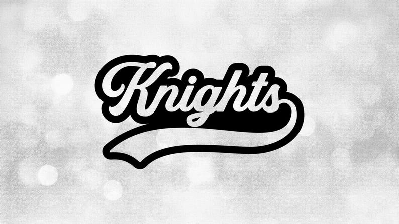 Sports Clipart: Team Name "knights" in Fancy Type With Baseball Style ...