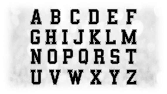 Sports Clipart: Alphabet Letter Templates Grouped on Single | Etsy Canada