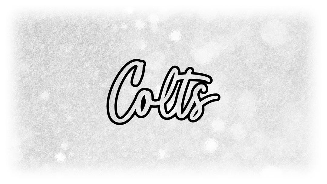 Sports Clipart: Script Cursive Style "colts" Team Mascot Name Cutout of ...