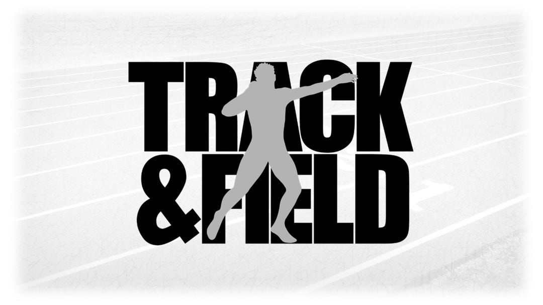 Sports Clipart: Gray Male Shot Put Thrower Overlaid on Black Words ...