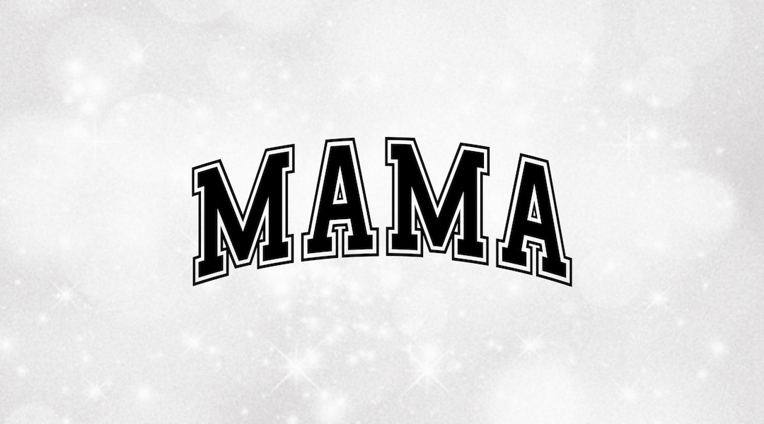 Family Clipart: Bold Black Arched College Varsity Outline Style Word ...